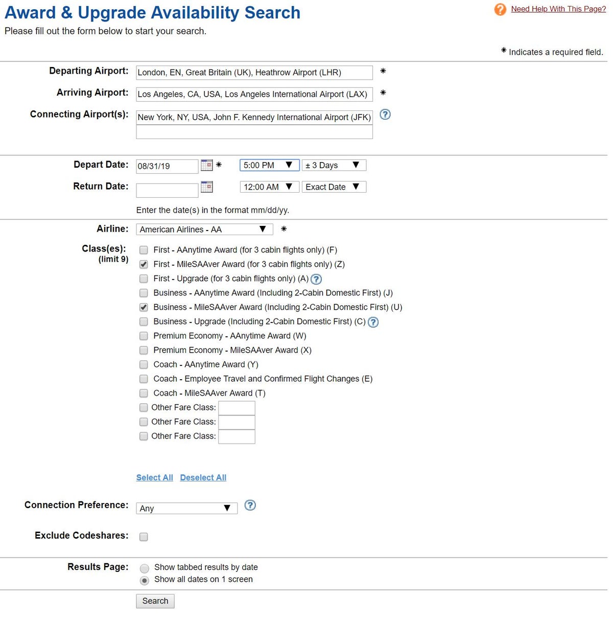 How To Use ExpertFlyer To Automatically Search for Award Space & Upgrades