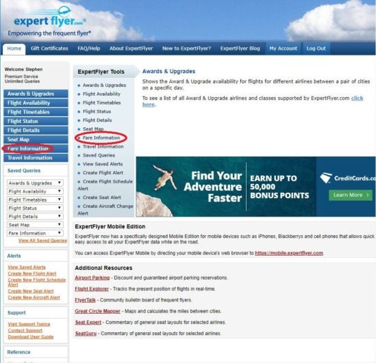 ExpertFlyer - How To Search for Award Space [& Upgrades]