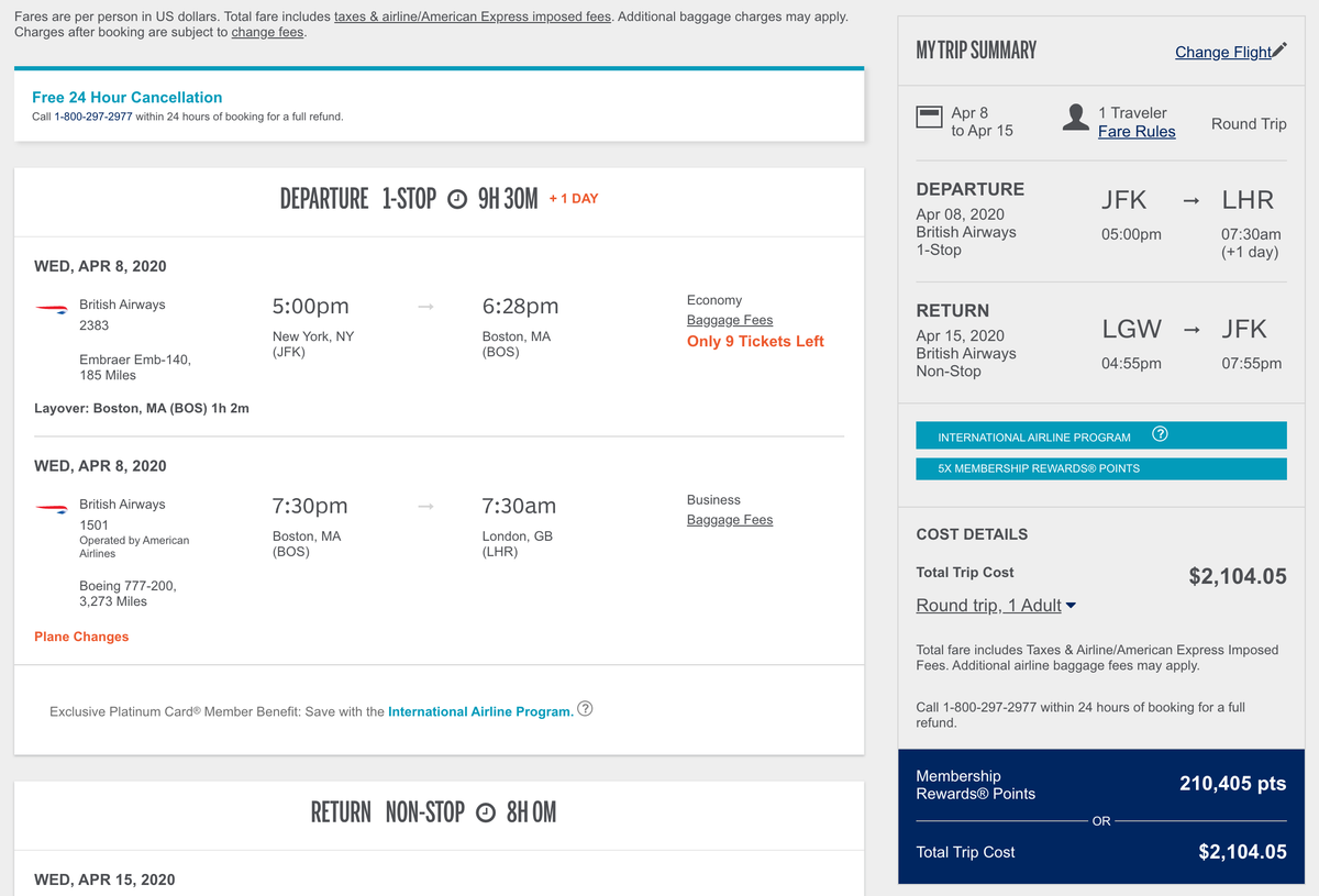 The American Express International Airline Program – Big Savings on Airfare