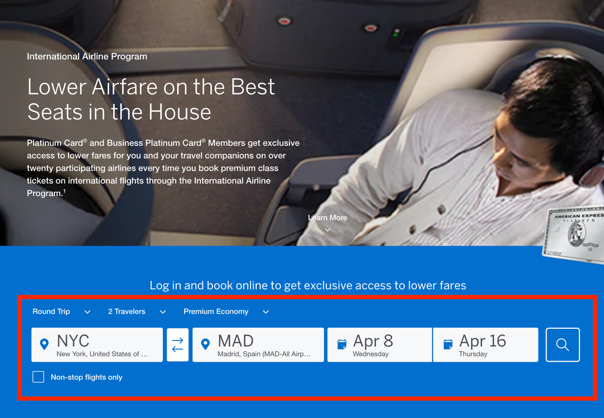 The American Express International Airline Program – Big Savings on Airfare
