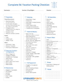 Ultimate Printable Ski & Snowboard Trip Packing List [2023]