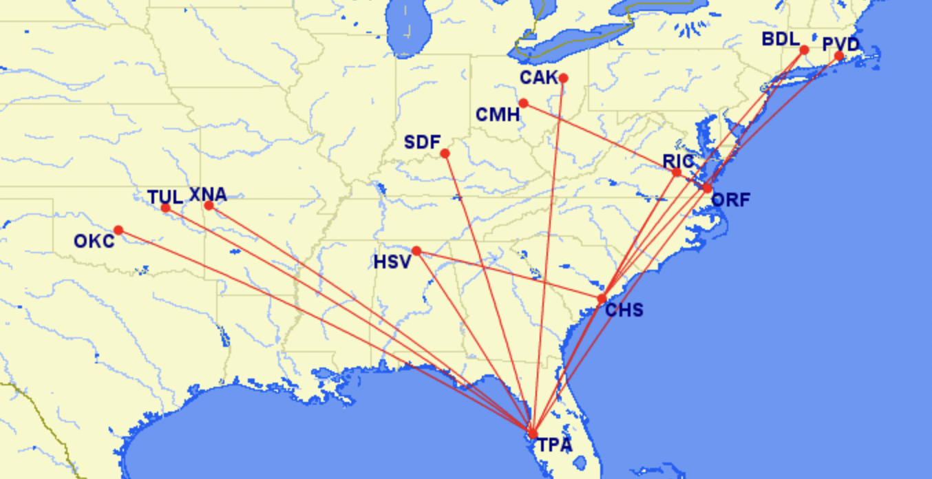 Breeze Airways Unveils Routes for Unique A220s With First Class