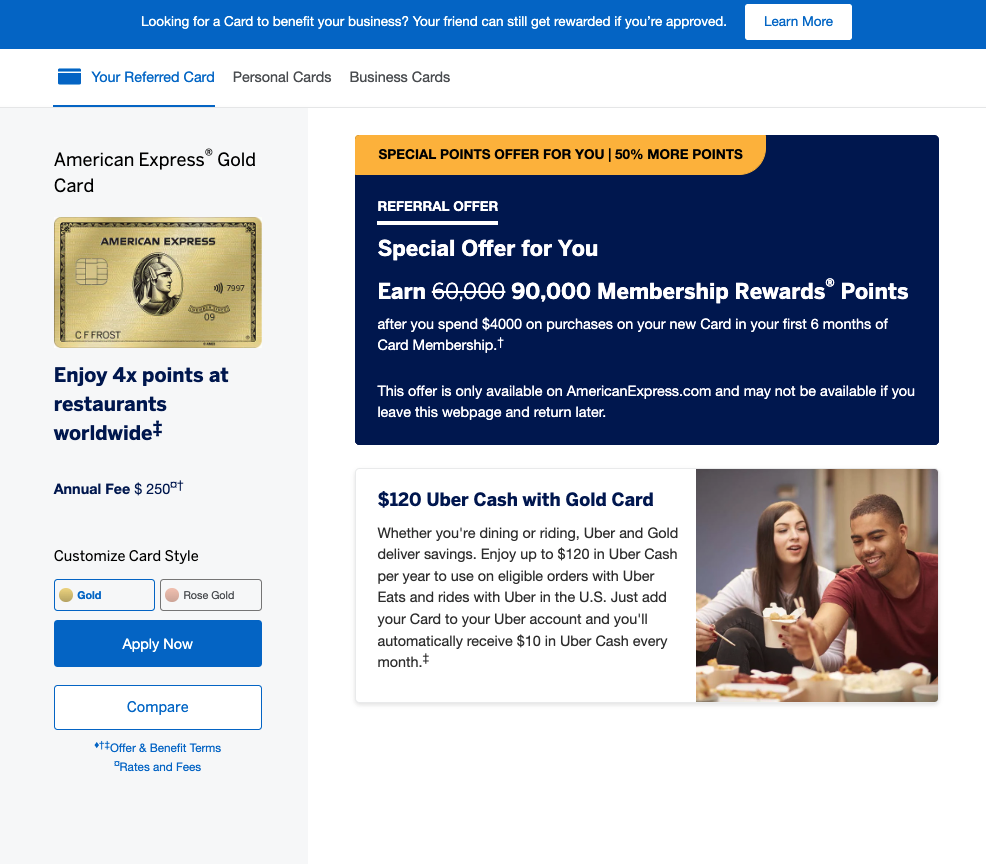 How To Find The Amex Gold 90,000 Bonus Offer [2022]