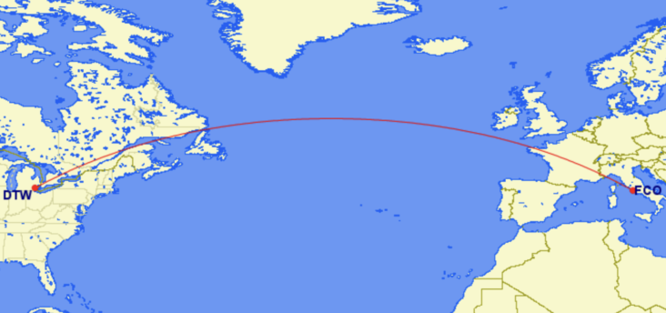 Delta To Restart Nonstop Service Between Detroit and Rome
