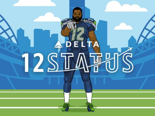 Free Delta SkyMiles for Seattle Seahawks Fans With 12Status