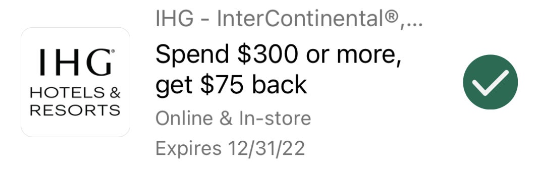 New Amex Offer: Spend $300, Get $75 Back With IHG