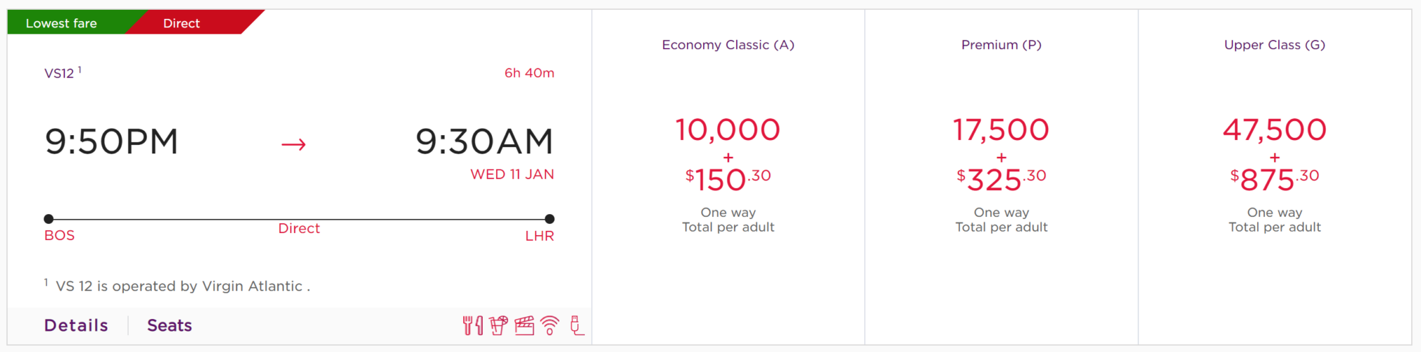 Get 50% Virgin Points Back on Virgin Atlantic Reward Flights