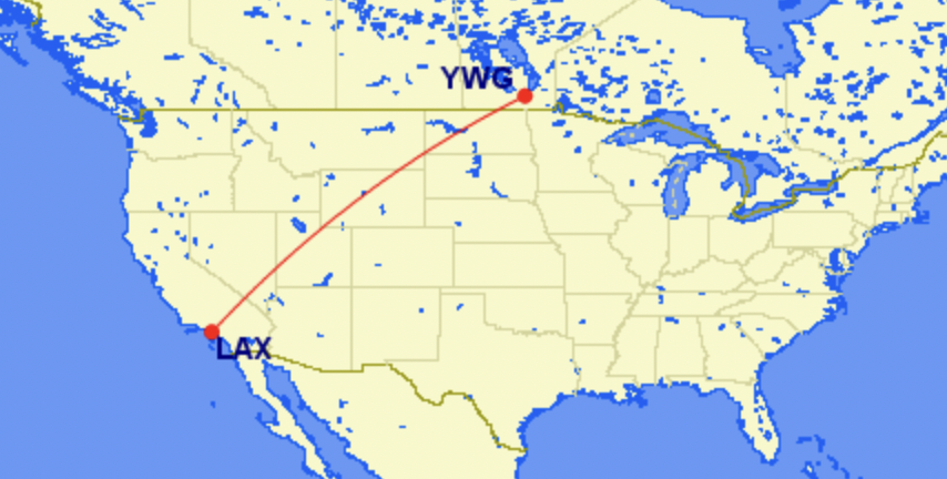 WestJet Connects Los Angeles With Winnipeg, Canada