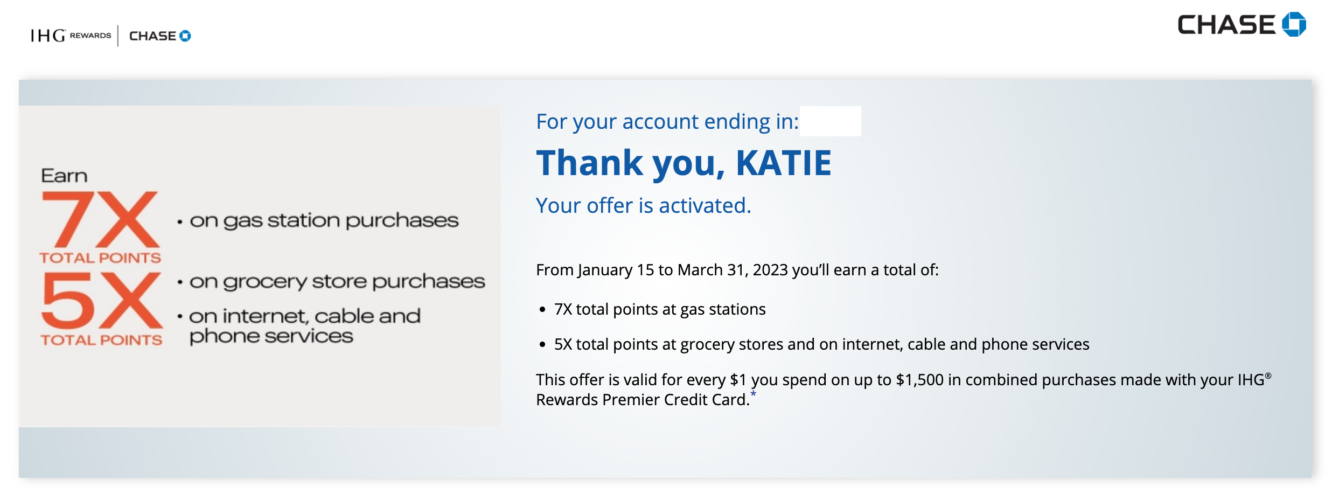 Select Chase Cards Targeted for a Limited-time 5x to 7x Bonus