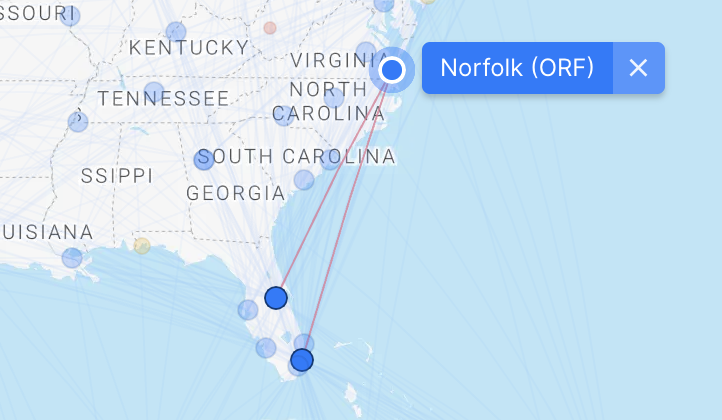 Spirit Arrives in Norfolk, Virginia, With 2 New Routes to Florida