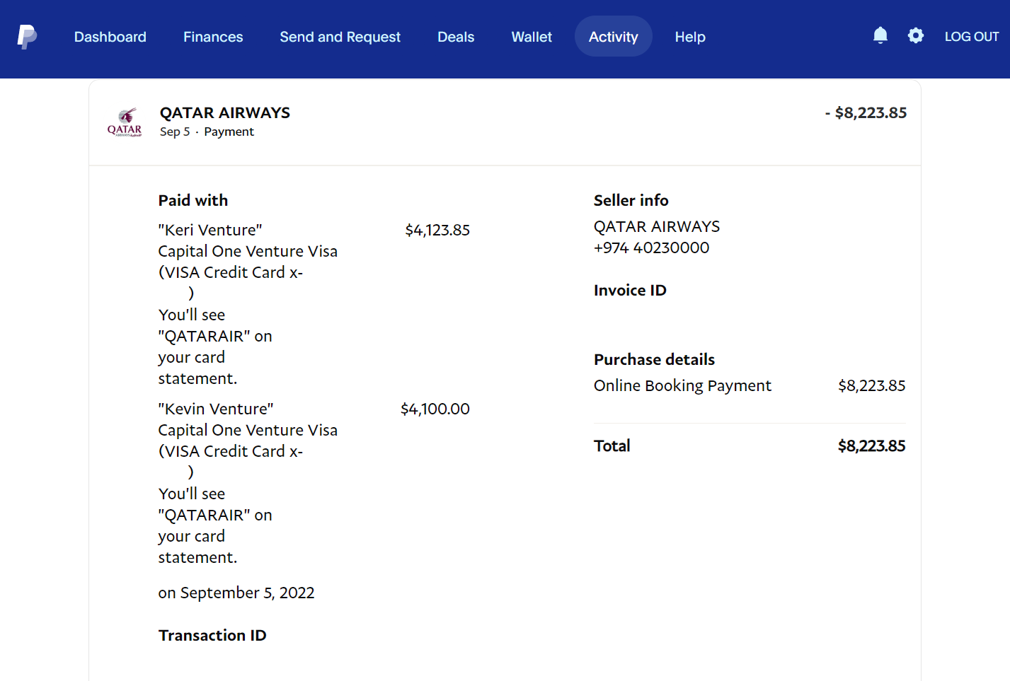 How I Split an Airfare Charge via PayPal To Hit 2 Sign-up Bonuses