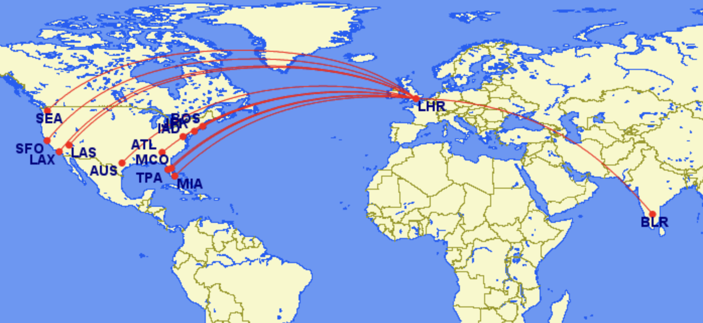 Virgin Atlantic To Fly to Bengaluru and São Paulo in 2024