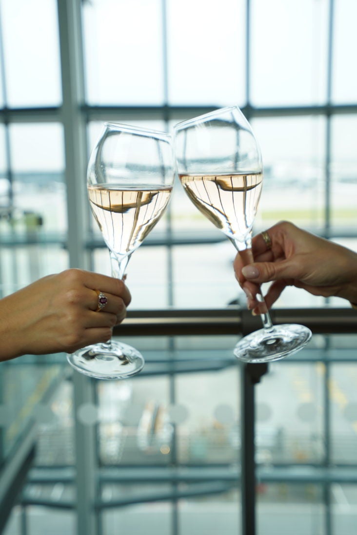 BA Adding Whispering Angel Rosé Bar at Heathrow Lounge
