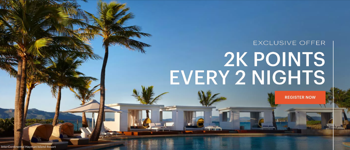 Earn 2k IHG Points for Every 2 Nights [Register Now]