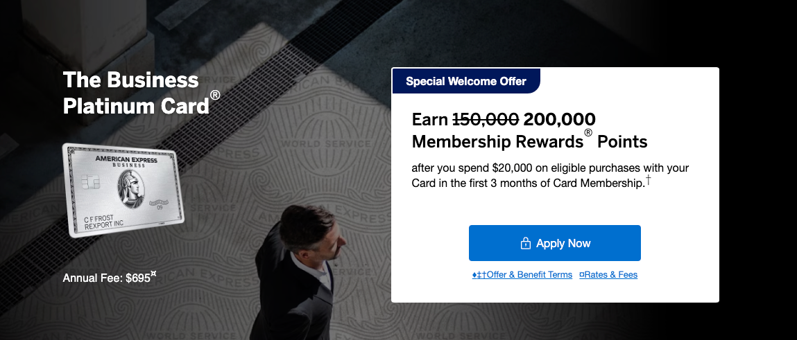 Wow: 200K Sign Up Bonus for the Amex Business Platinum [2024]