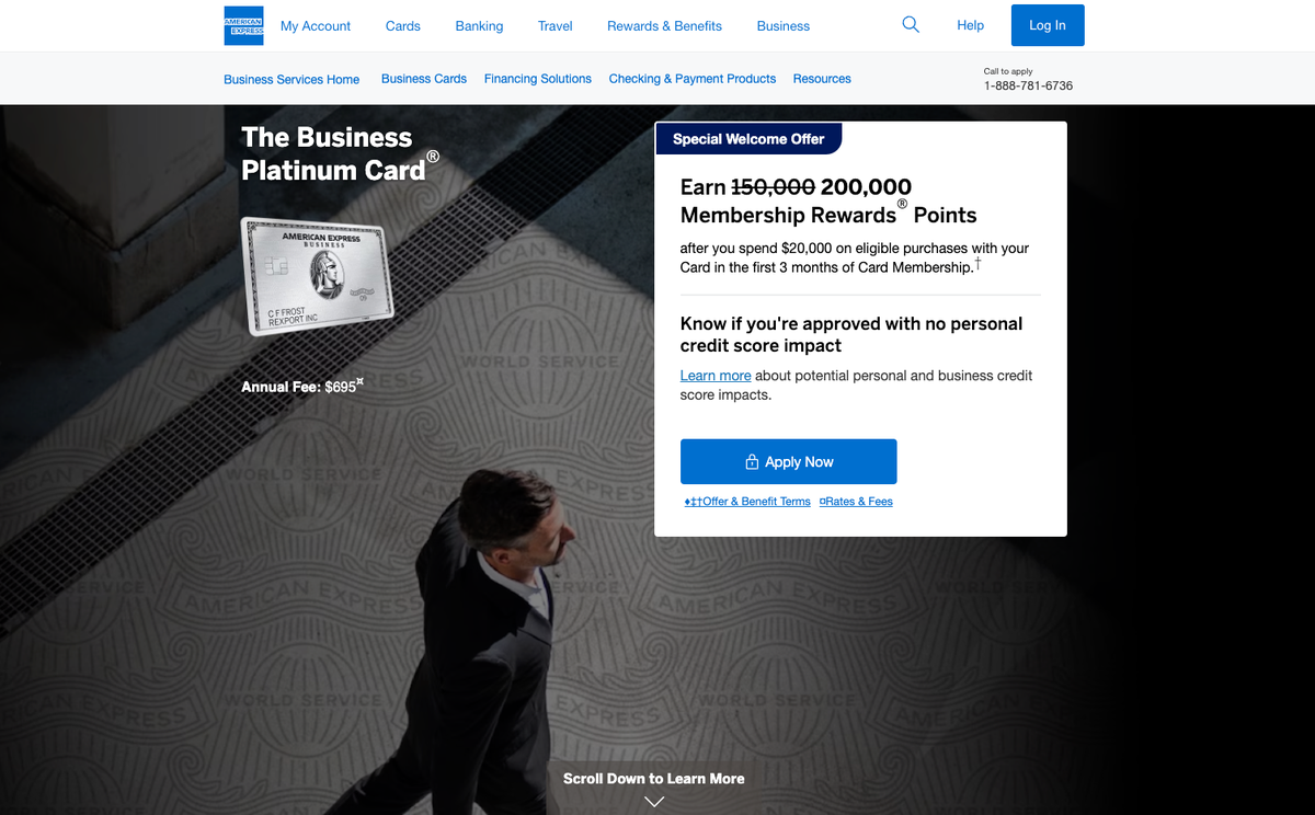 Wow: 200K Sign Up Bonus for the Amex Business Platinum [2025]