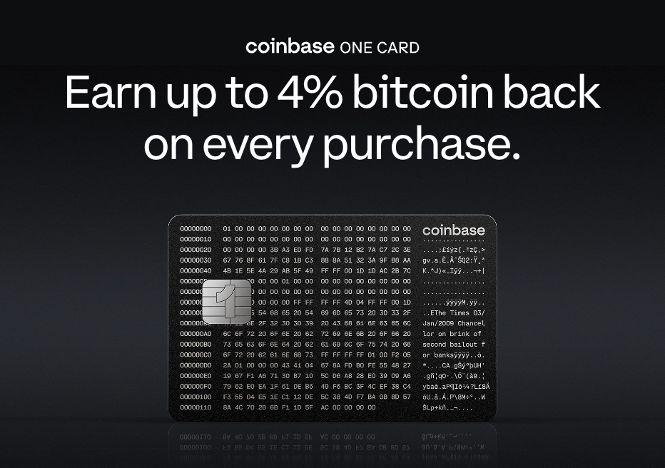 Coinbase Launches Bitcoin Rewards Card With Cardless